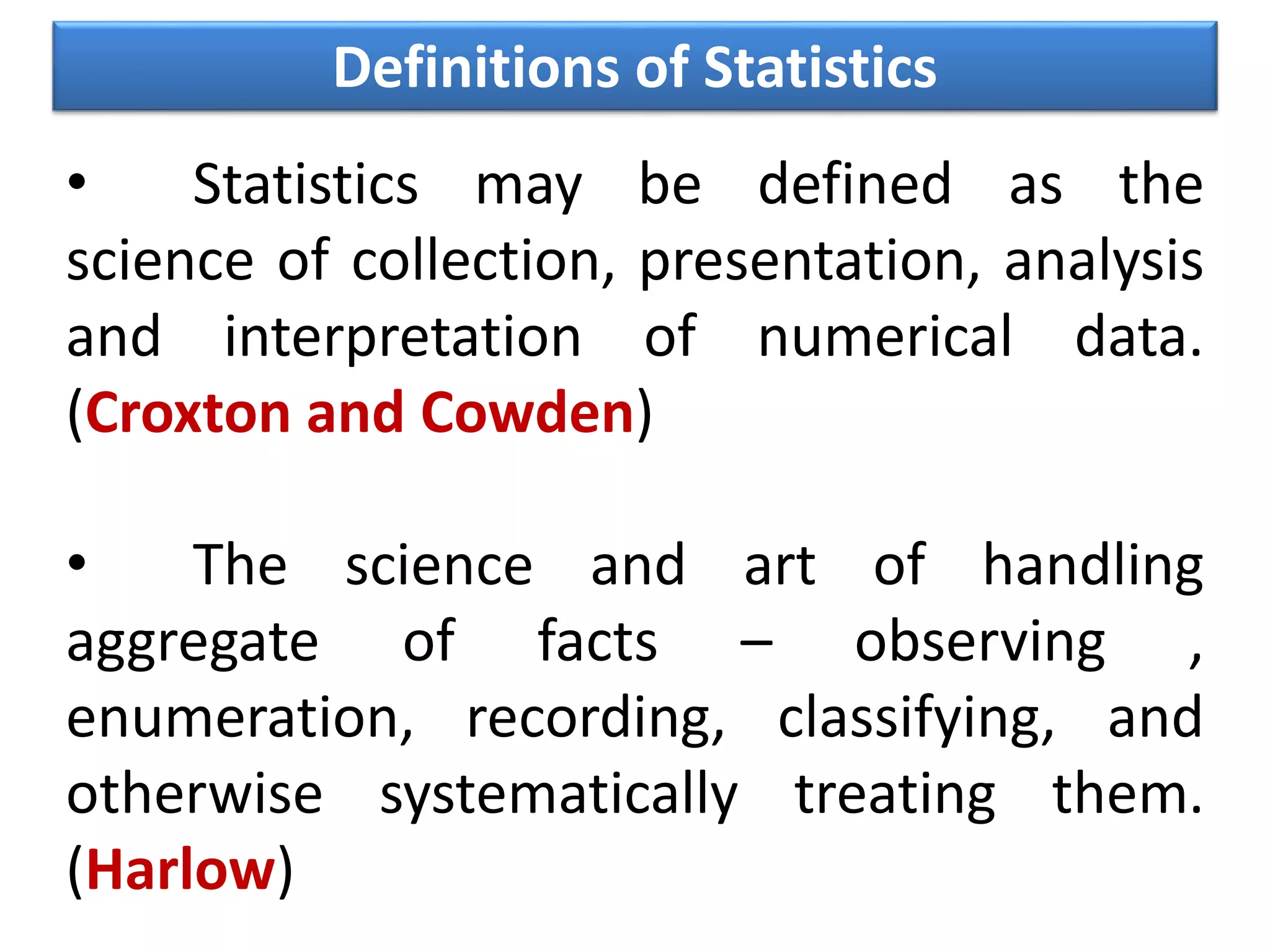 Meaning of statistics | PPTX