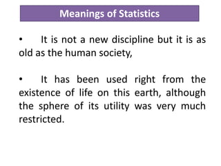 Meaning of statistics | PPTX