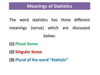 Meaning of statistics | PPTX