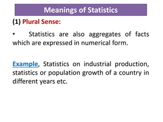 Meaning of statistics | PPTX