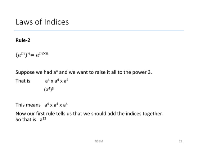 Lecture 1 (numbers and laws of indices) | PPTX
