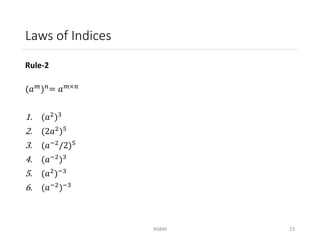 Lecture 1 (numbers and laws of indices) | PPTX