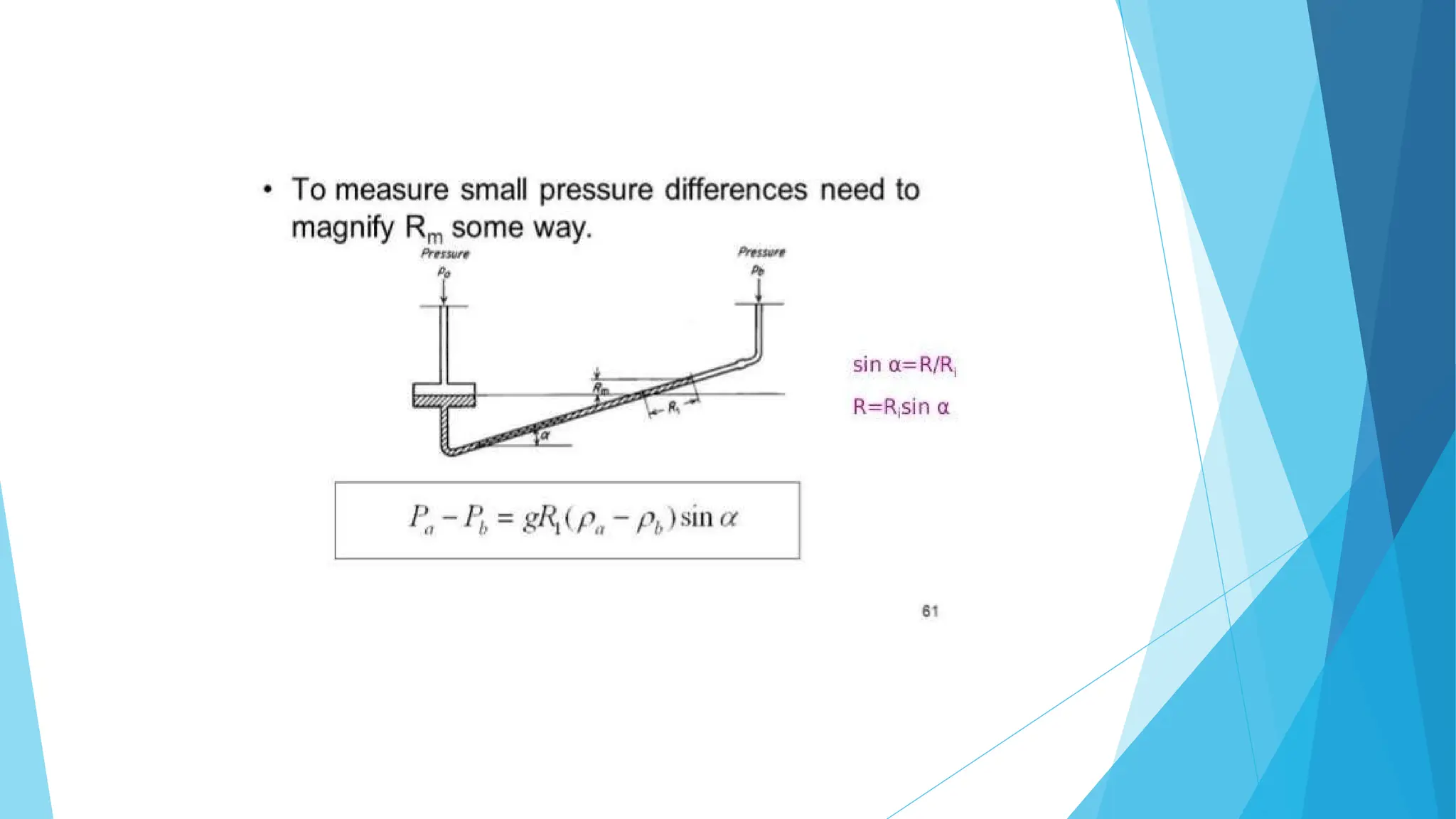 lecture-1 Flow of Fluids Types of manometers, Reynolds number and its ...