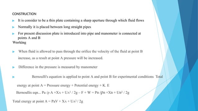 lecture-1 Flow of Fluids Types of manometers, Reynolds number and its ...