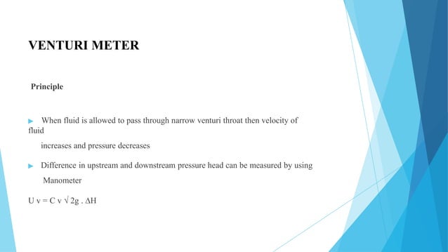 lecture-1 Flow of Fluids Types of manometers, Reynolds number and its ...