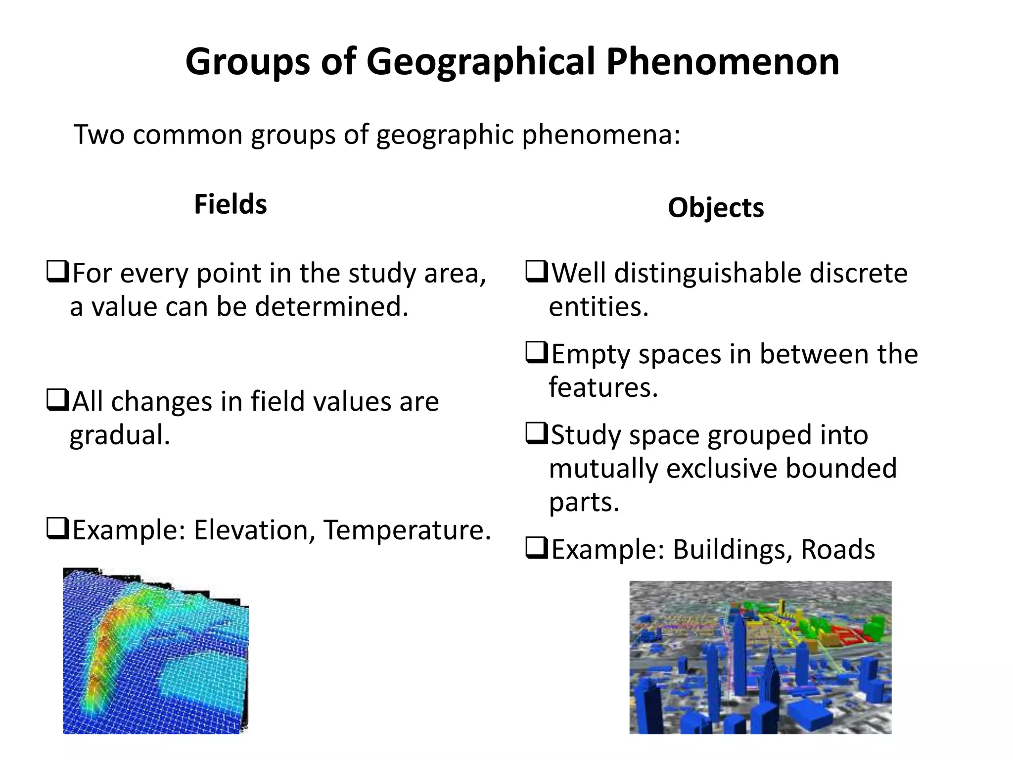 Geographic Phenomena and their Representations | PPTX