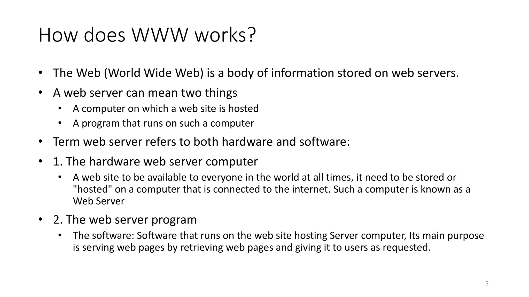 Web design - How the Web works? | PPTX