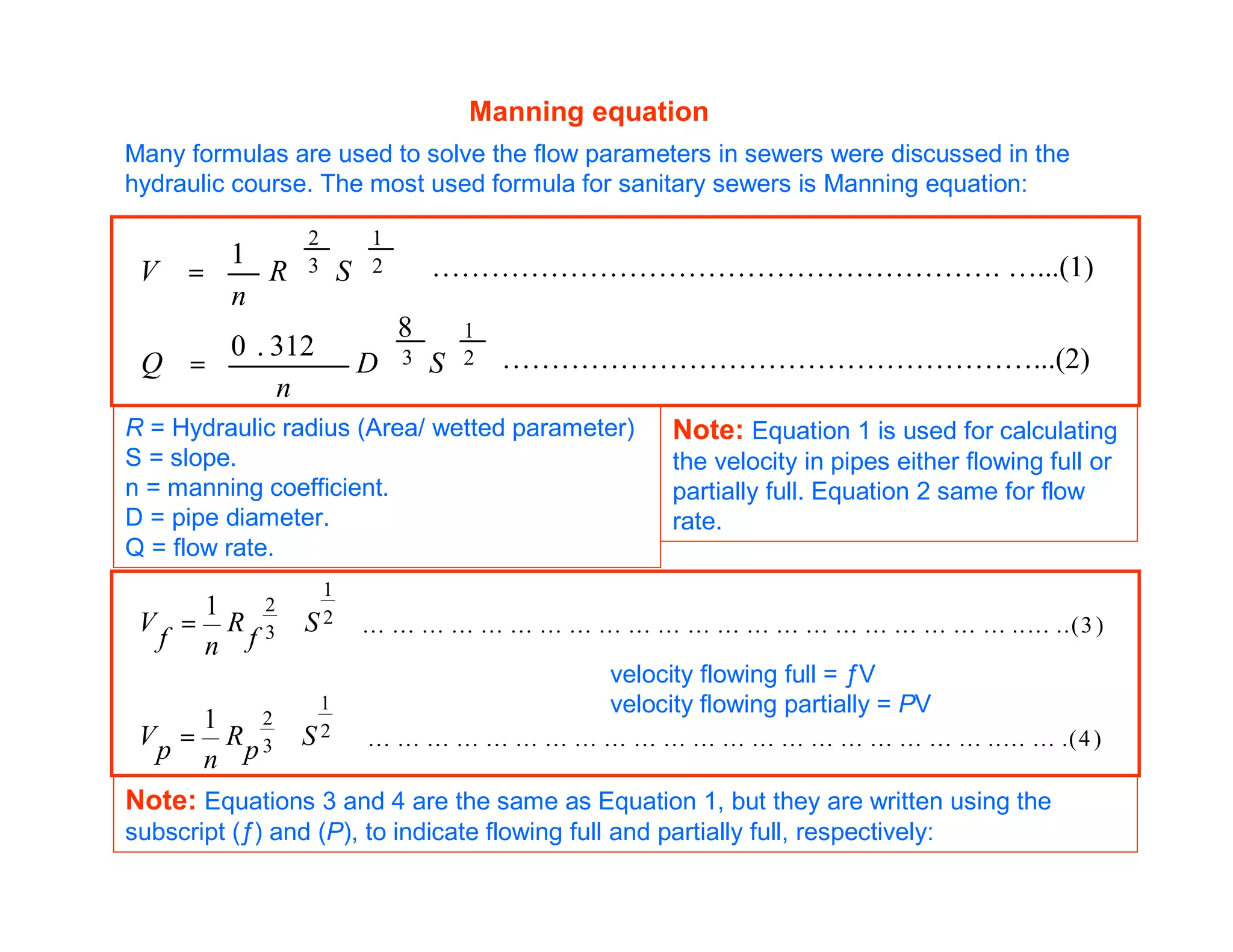 Lecture 2.-sewer-hydraulics1 | PDF