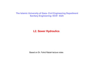 Lecture 2.-sewer-hydraulics1 | PDF