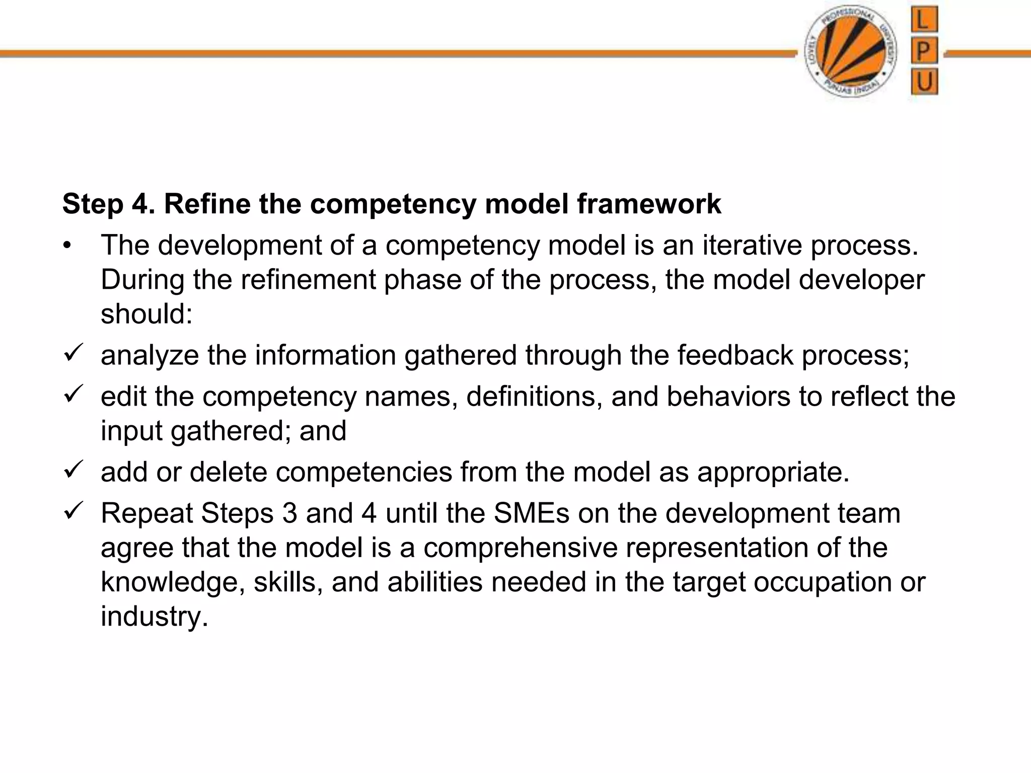 Competency Model Development | PPTX