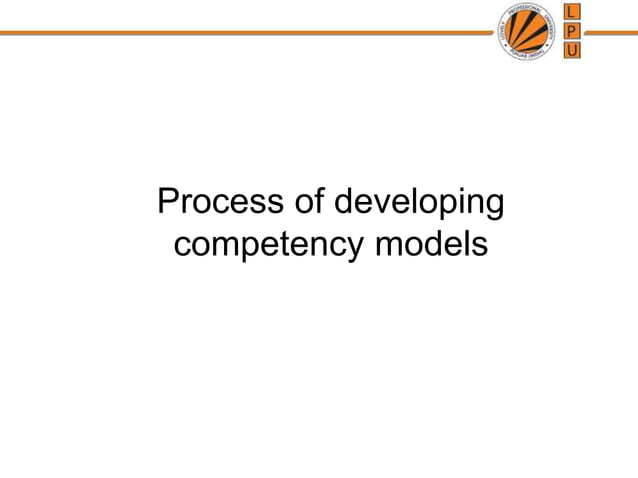 Competency Model Development | PPTX