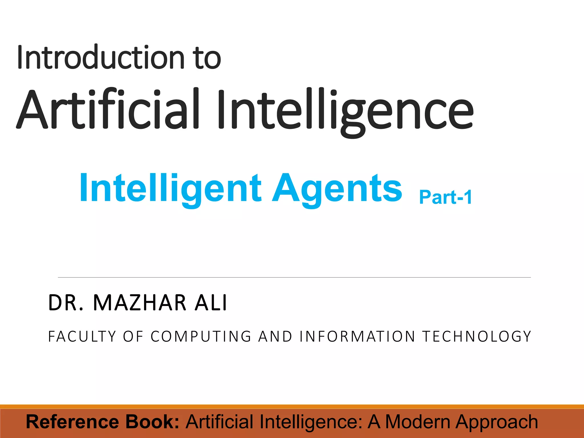 Artificial Intelligent Agents | PPT