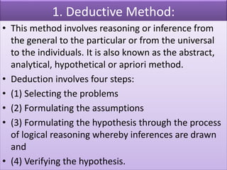 Modern Approach and Methods of Economic Investigation | PPTX