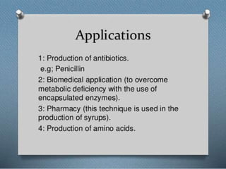 Enzyme immobilisation unit1 biotechnology | PDF