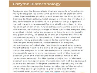 Enzyme immobilisation unit1 biotechnology | PDF