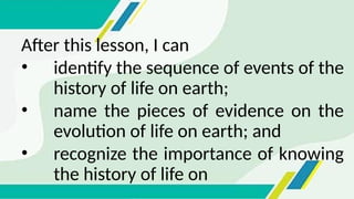 Earth and life science lecture grade eleven | PPTX