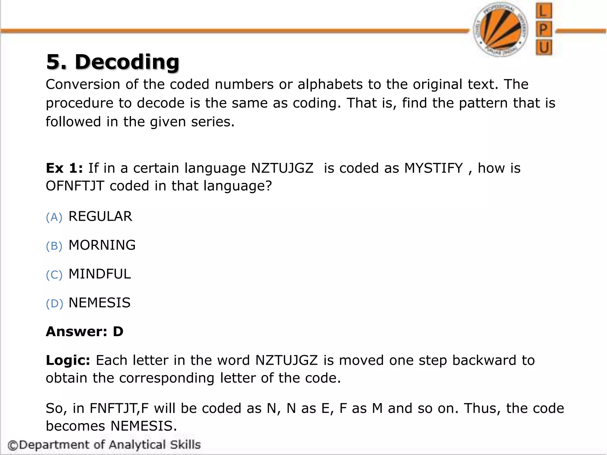 Lecture 2 Coding Decoding 2ppt 3594
