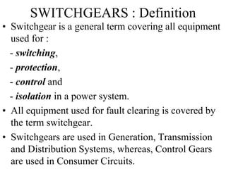 Lecture 2-intro-to-switchgear | PPT