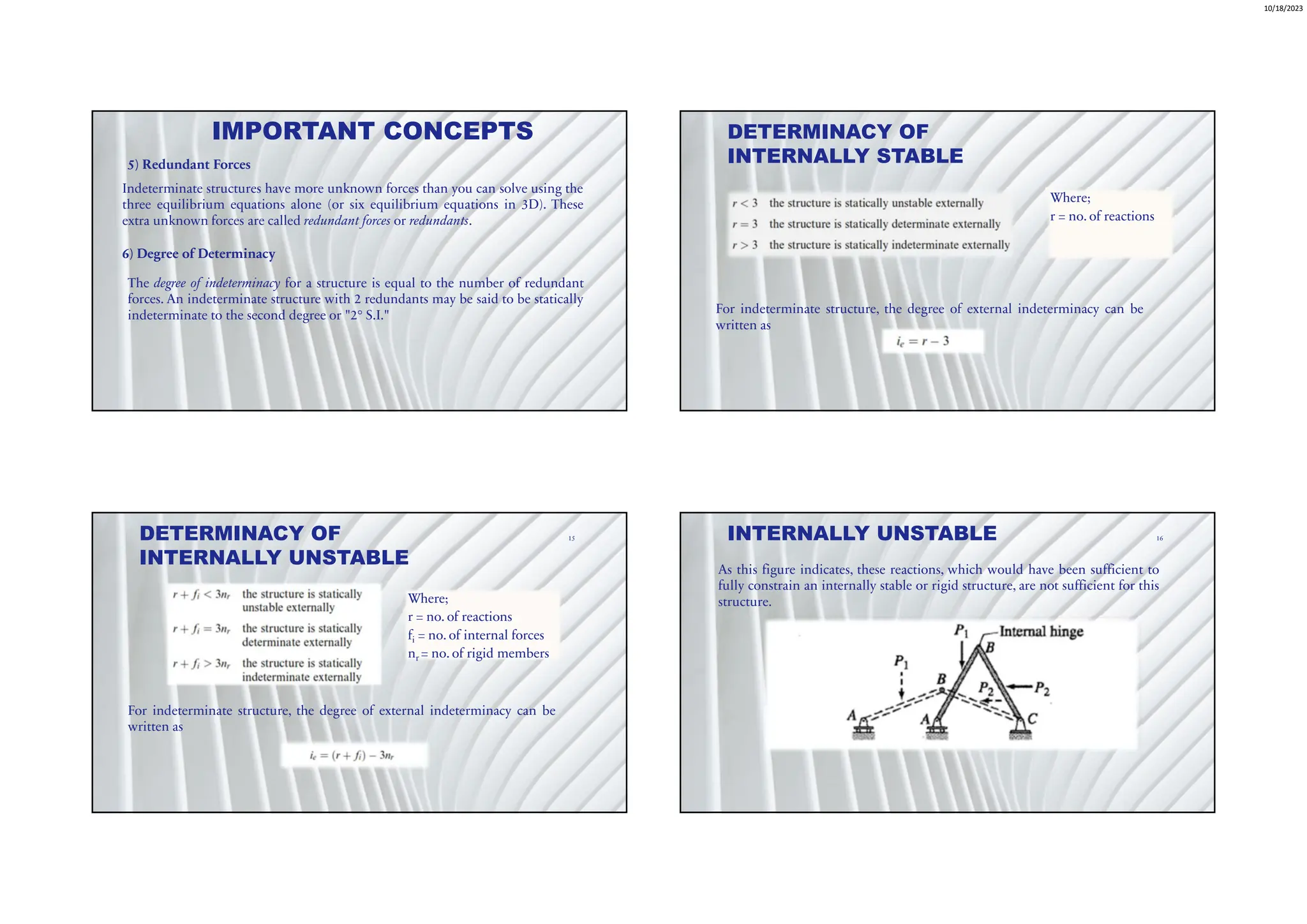 Static-Determinacy-Stability (Theory of Structures).pdf | Chemistry ...