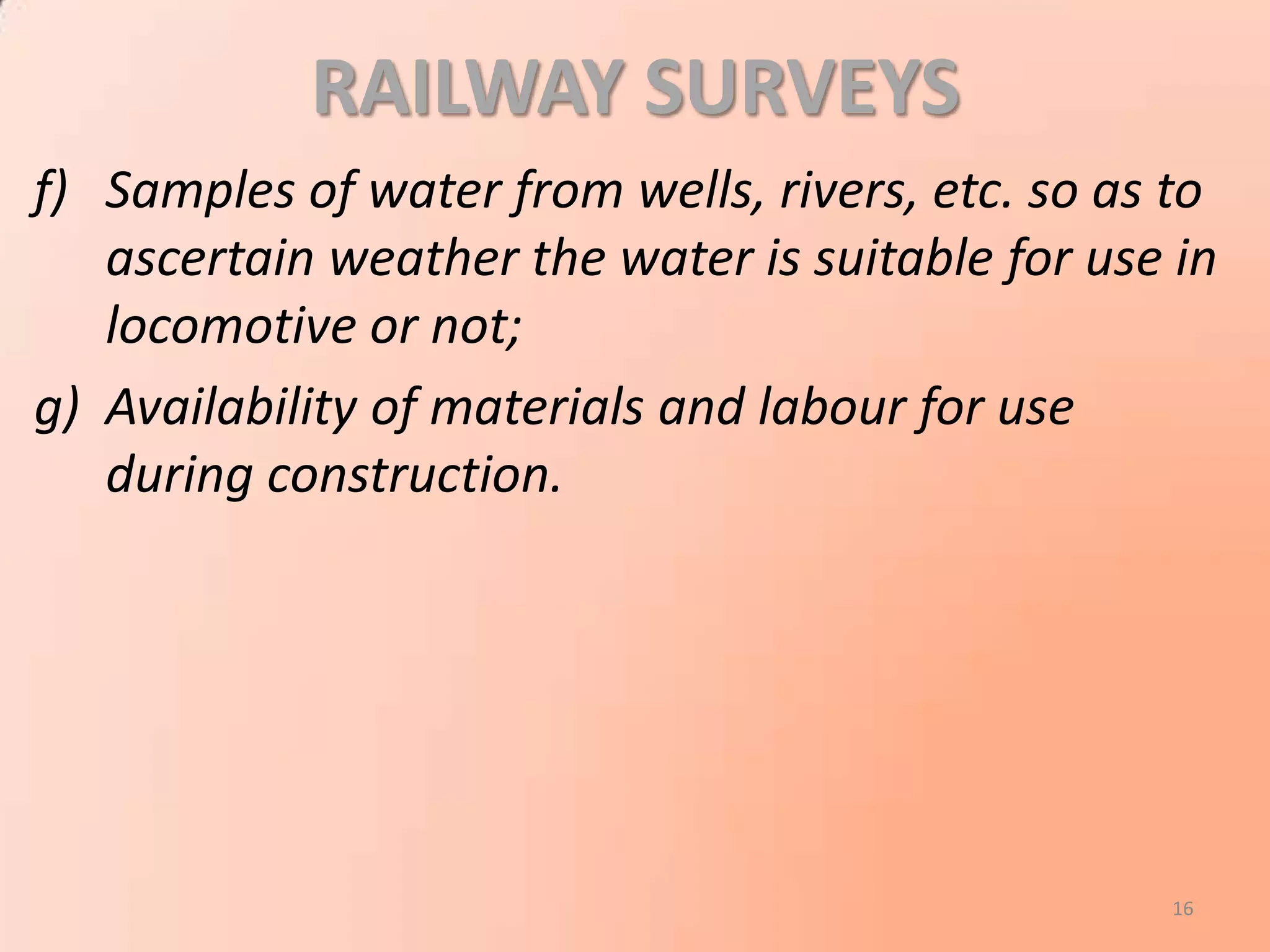 Surveys & alignment of Railway Engineering | PPTX