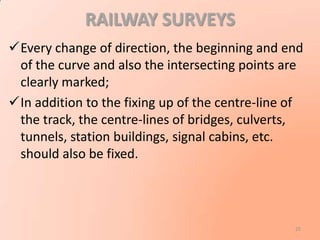 Surveys & alignment of Railway Engineering | PPTX