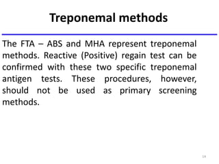 Lecture 2-syphilis serology | PPTX
