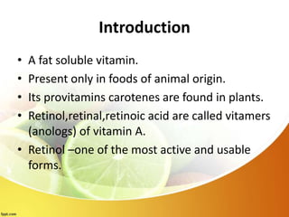 vitamin A | PPTX