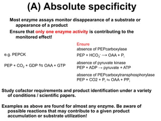 Lecture 1 enzyme assays nov02 2007 | PPTX