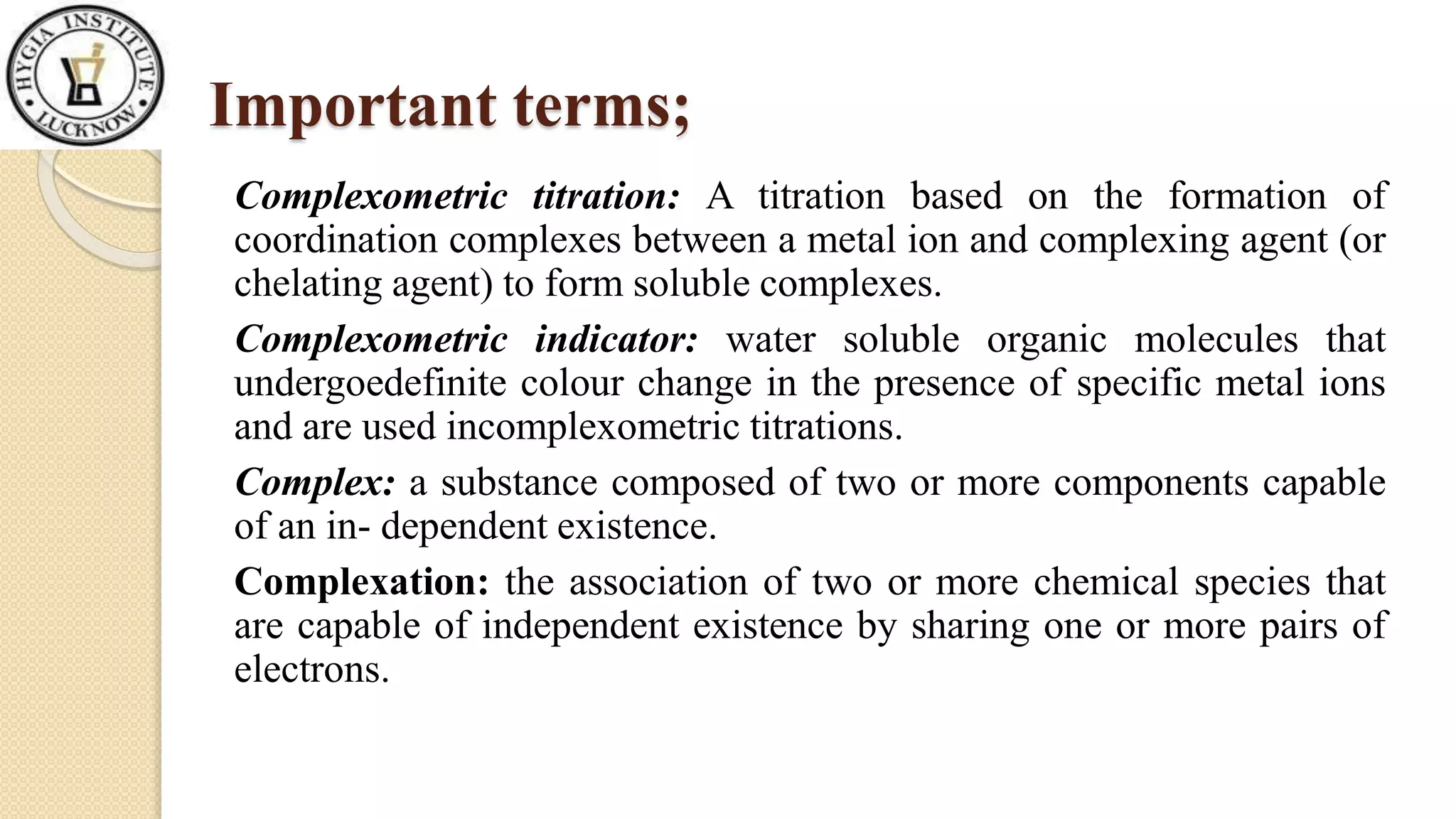 Lecture - 20 Complexometric Titrations.pptx