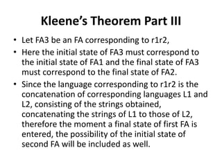Lecture-20 Kleene’s Theorem-1.pptx best for understanding the automata | PPT