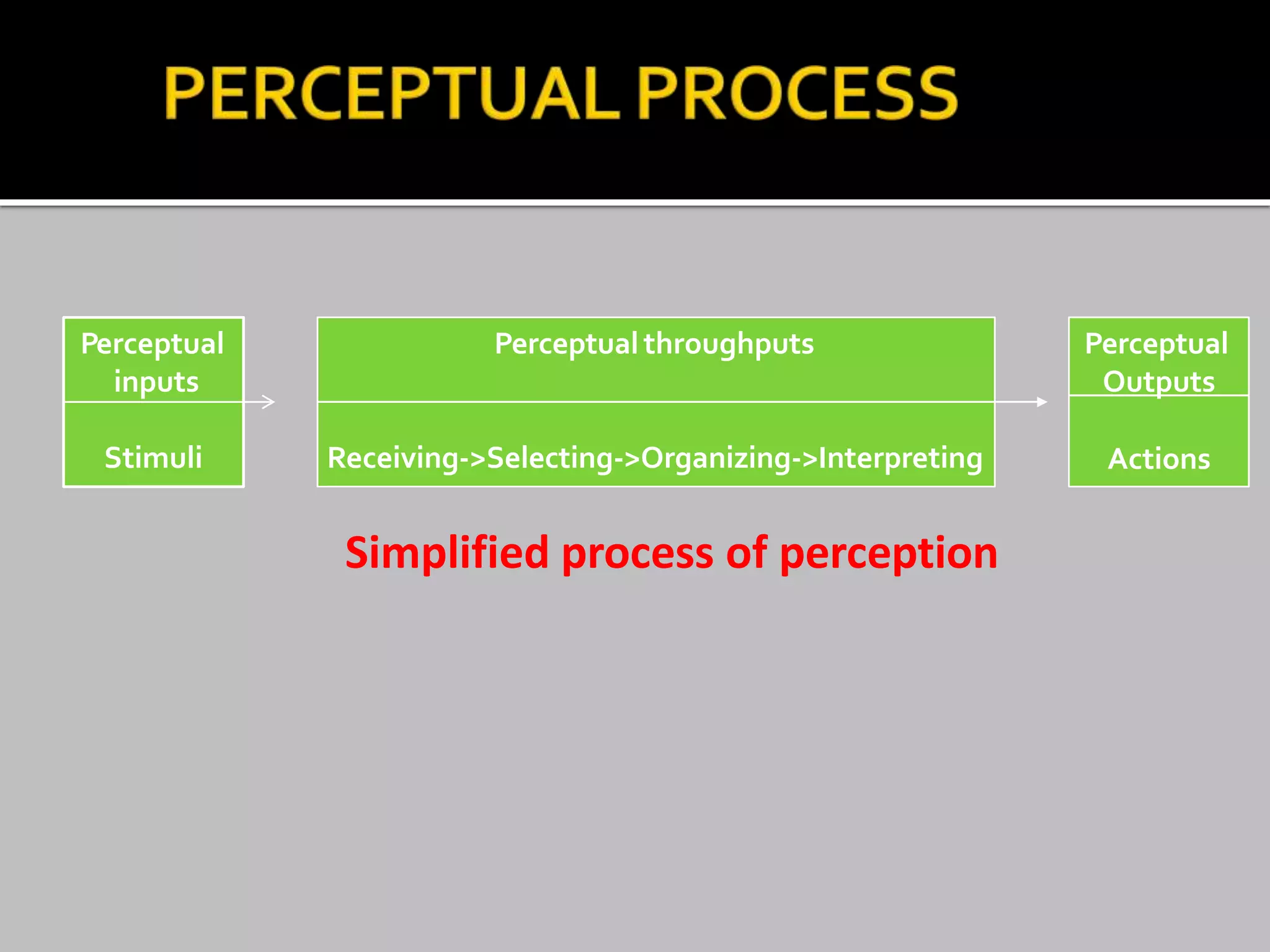 perception- Meaning, Definition, Stages, Factors | PPTX