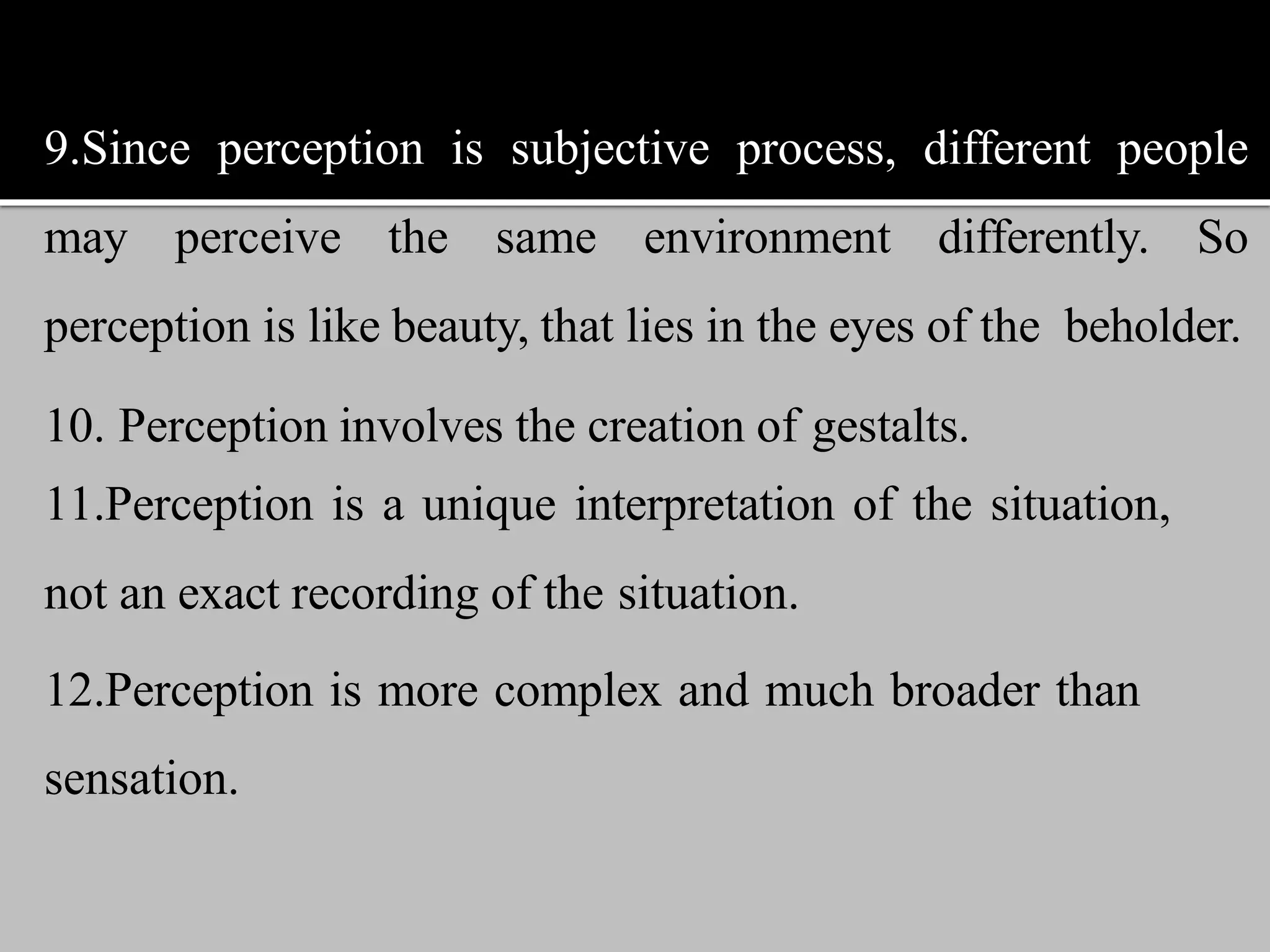 perception- Meaning, Definition, Stages, Factors | PPTX