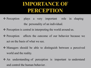 perception- Meaning, Definition, Stages, Factors | PPTX