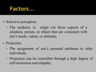 perception- Meaning, Definition, Stages, Factors | PPTX