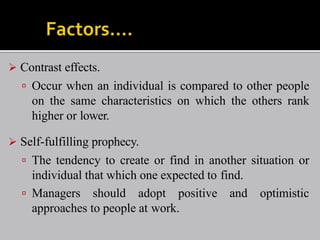 perception- Meaning, Definition, Stages, Factors | PPTX