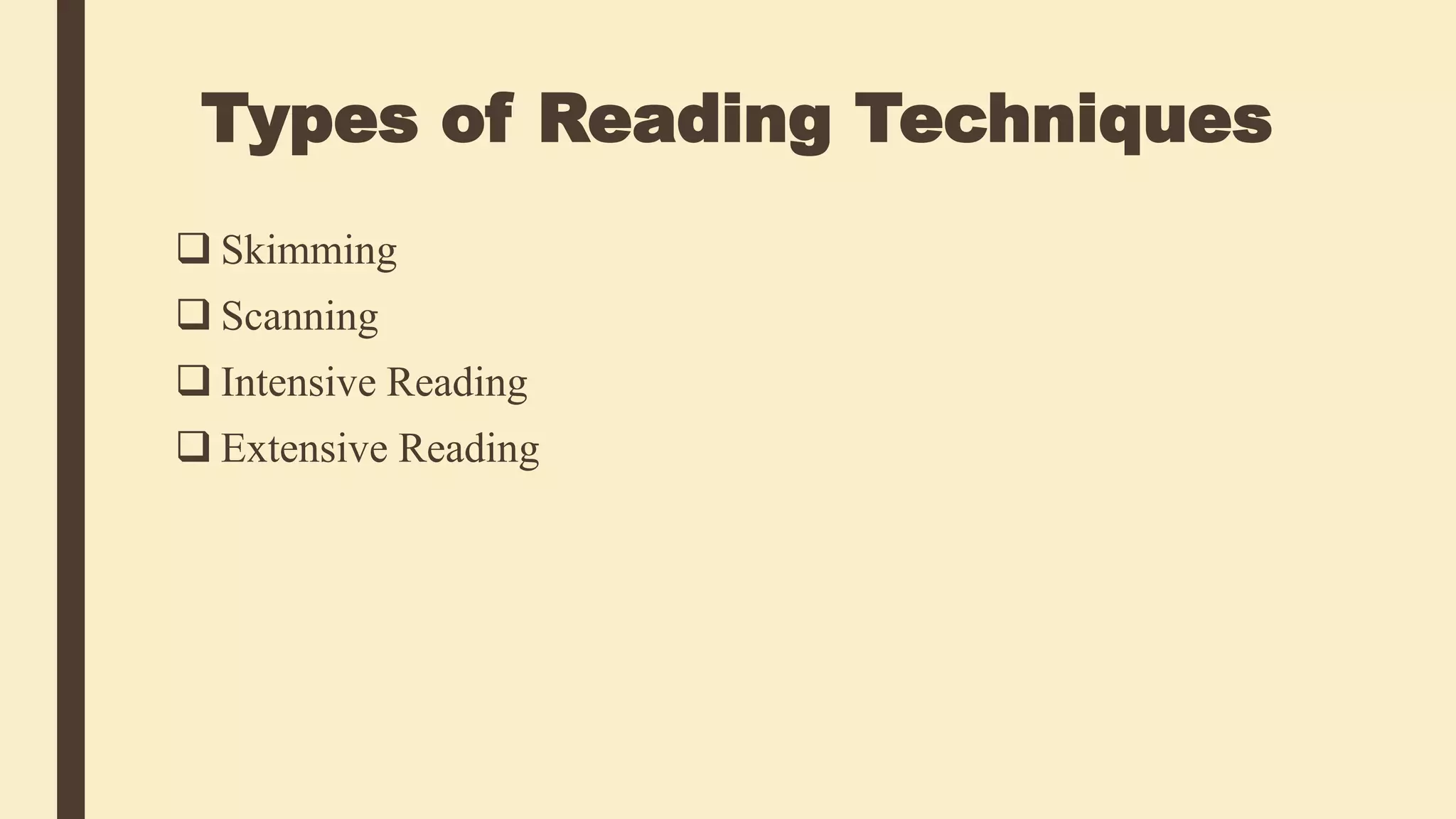Reading Techniques | PPTX