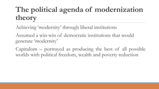 Modernization Theory dependency Theory Early Development | PPTX