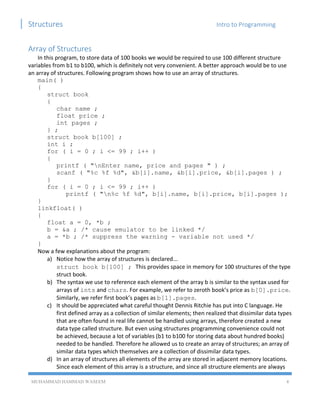 [ITP - Lecture 16] Structures in C/C++ | PDF