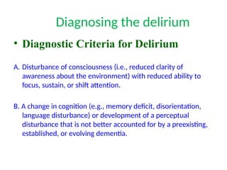 LECTURE.pptx for students education on delirium | PPTX