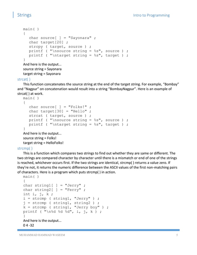 [ITP - Lecture 17] Strings in C/C++ | PDF