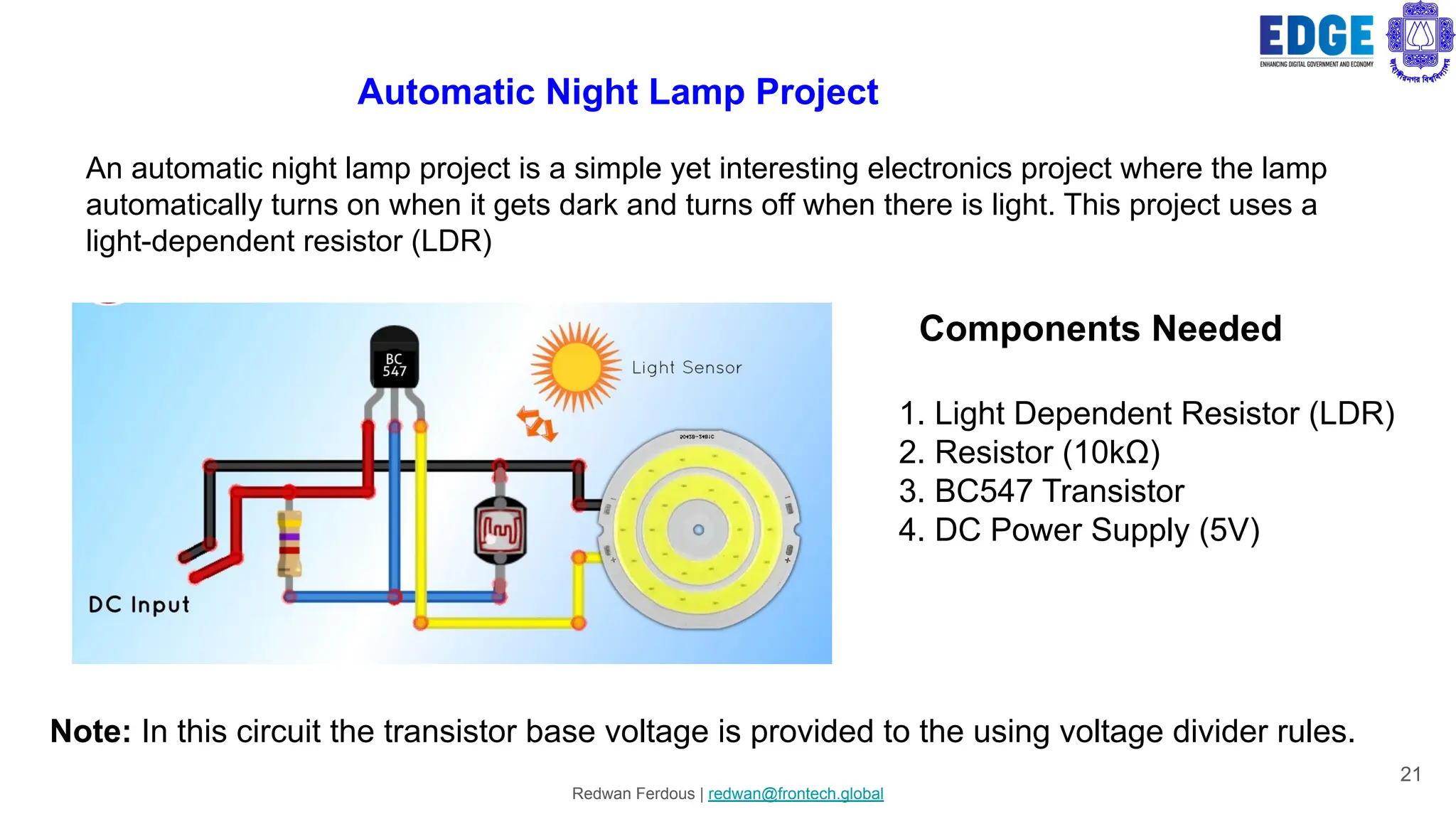 Lecture-2_Basic Circuits & Intro to Arduino_2024_EDGE_Jahangirnagar University.pdf | Physics ...