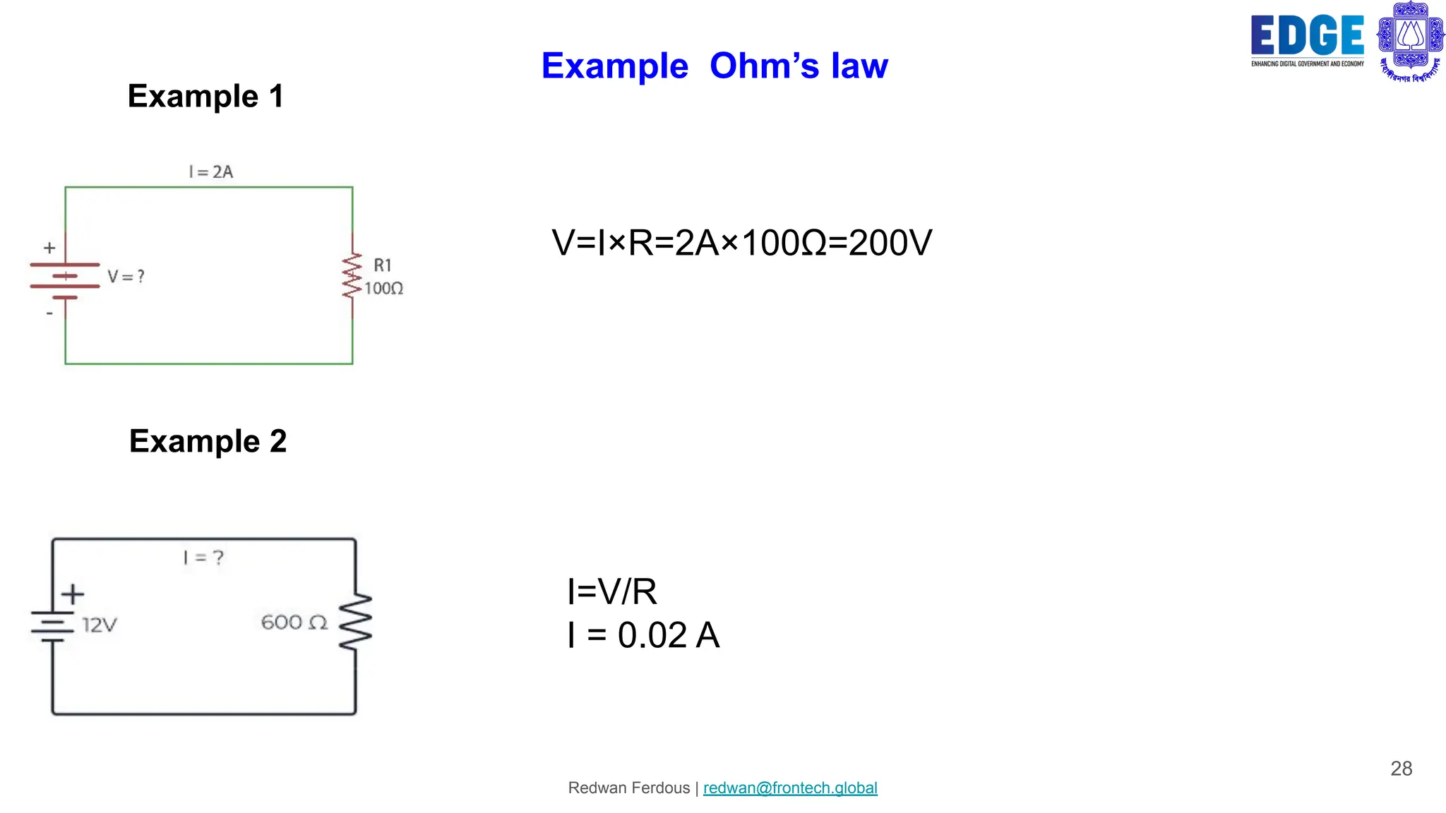 Lecture-2_Basic Circuits & Intro to Arduino_2024_EDGE_Jahangirnagar University.pdf | Physics ...