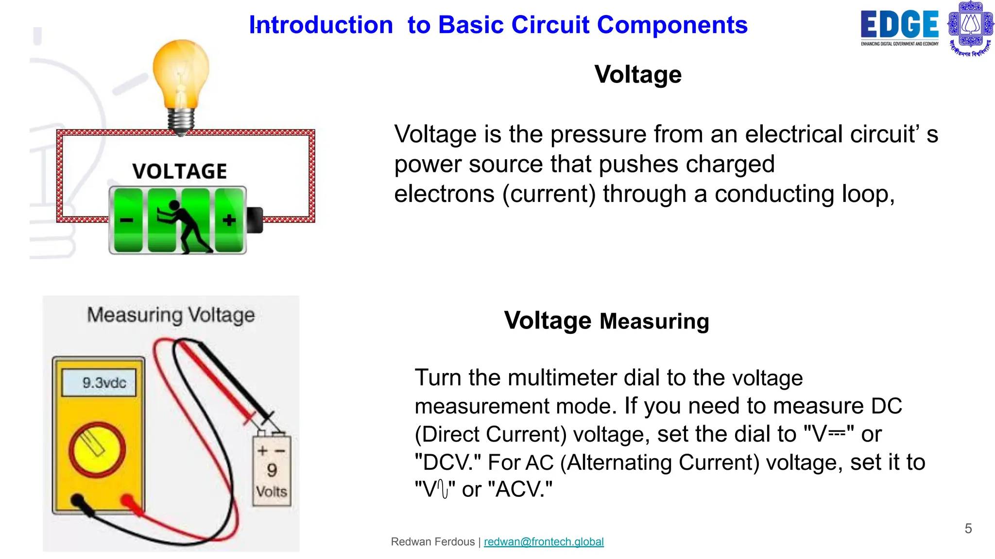 Lecture-2_Basic Circuits & Intro to Arduino_2024_EDGE_Jahangirnagar University.pdf | Physics ...