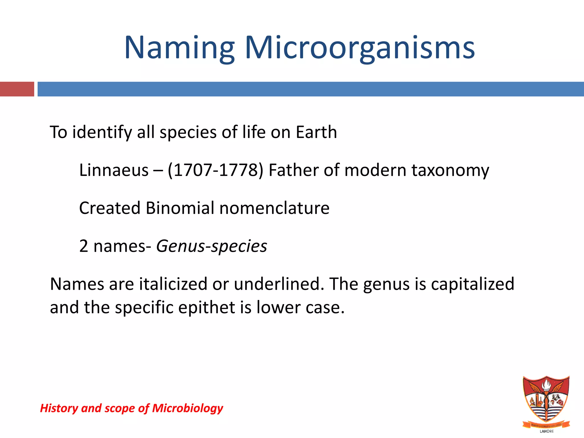 branches, history and scope of microbiology | PDF