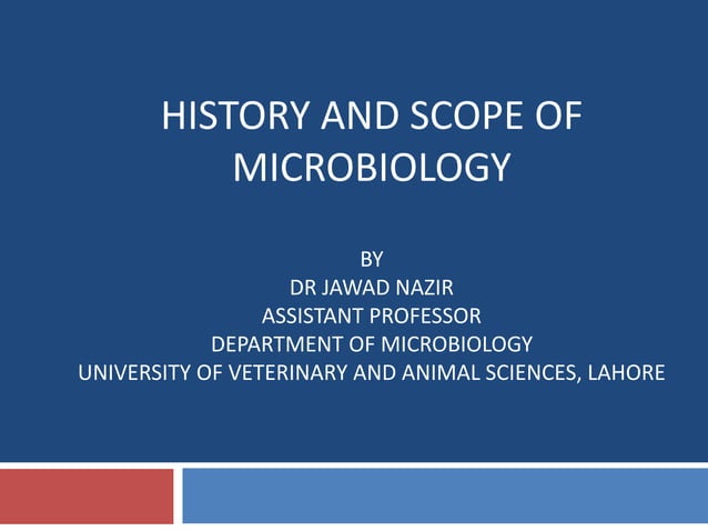branches, history and scope of microbiology | PDF