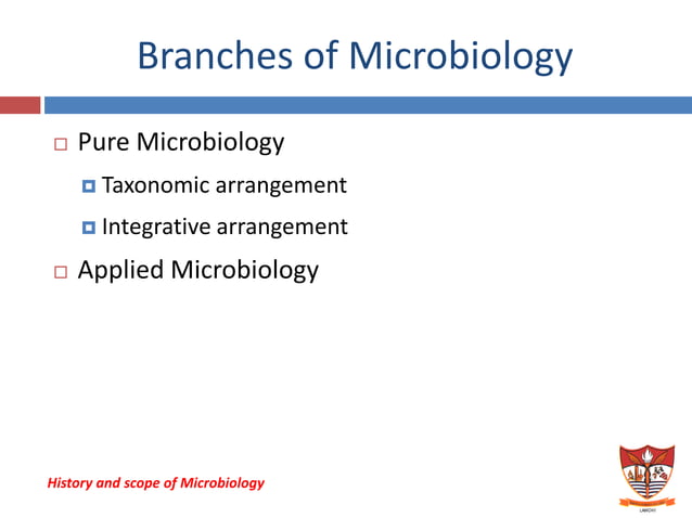 branches, history and scope of microbiology | PDF