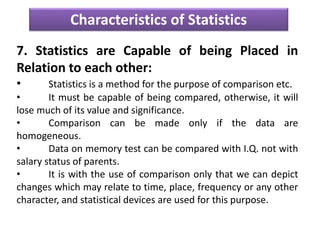 Characteristics of statistics | PPTX