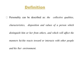 Lecture 2 concept of personality | PPT