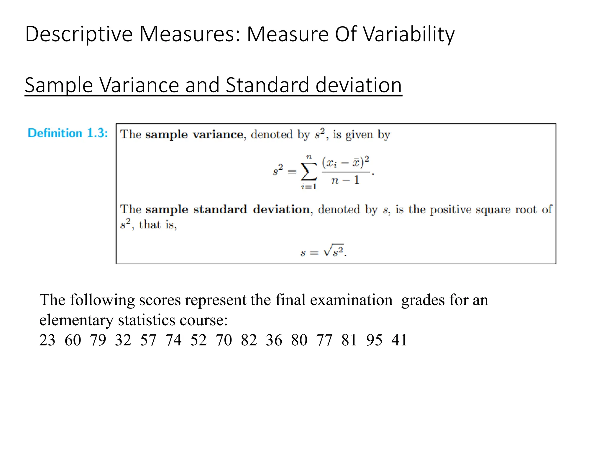 Lecture 2 Descriptive Statistics Box Plot Descriptive Measures Pdf