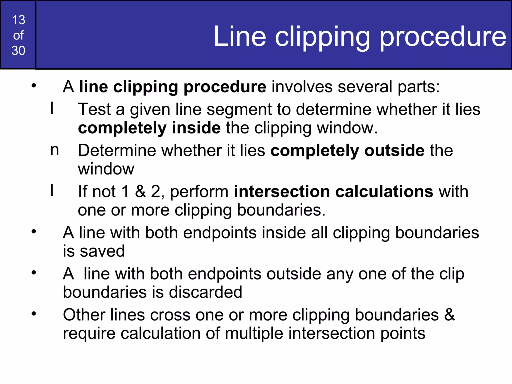 Lecture 2d point,curve,text,line clipping | PPT